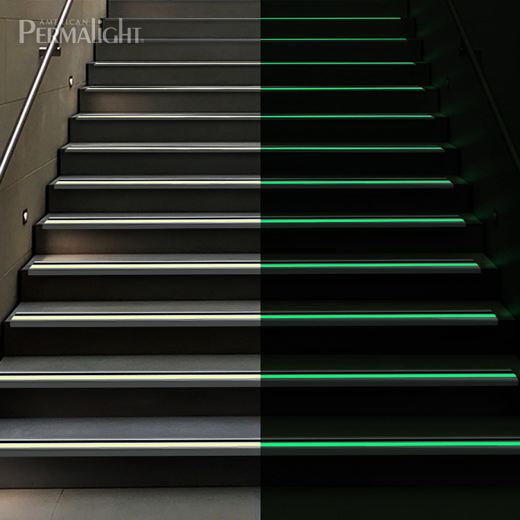 Permalight Photoluminescent Anti-Slip Aluminum Stair Nosing (48 in ...
